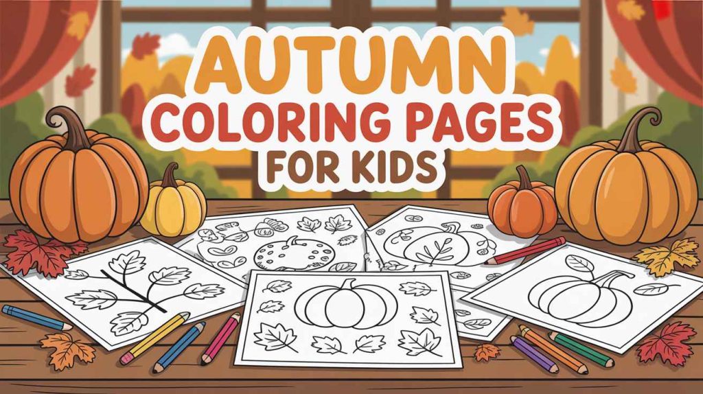 55+Autumn Coloring Pages for Kids | Free Printables PDFs
