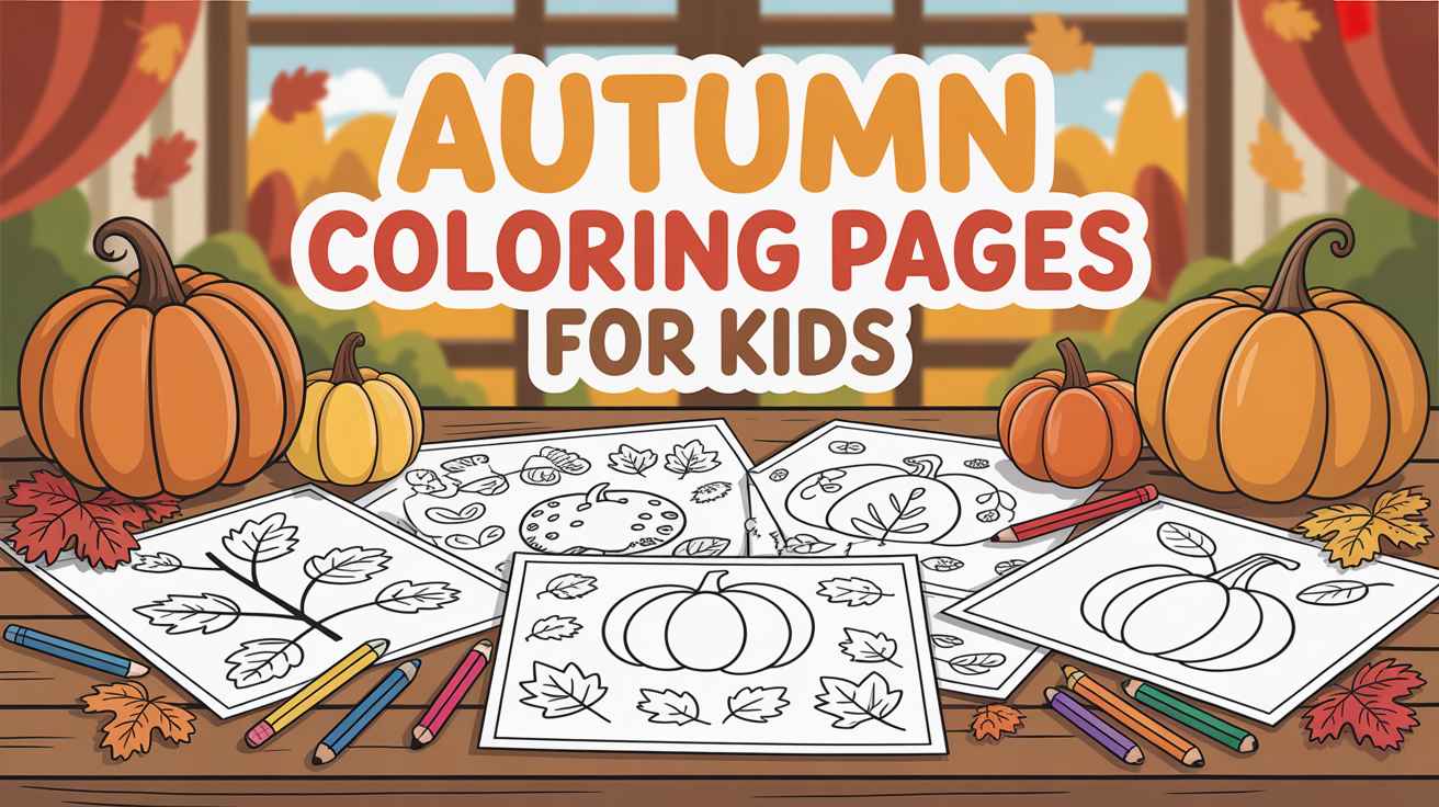 55+Autumn Coloring Pages for Kids | Free Printables PDFs