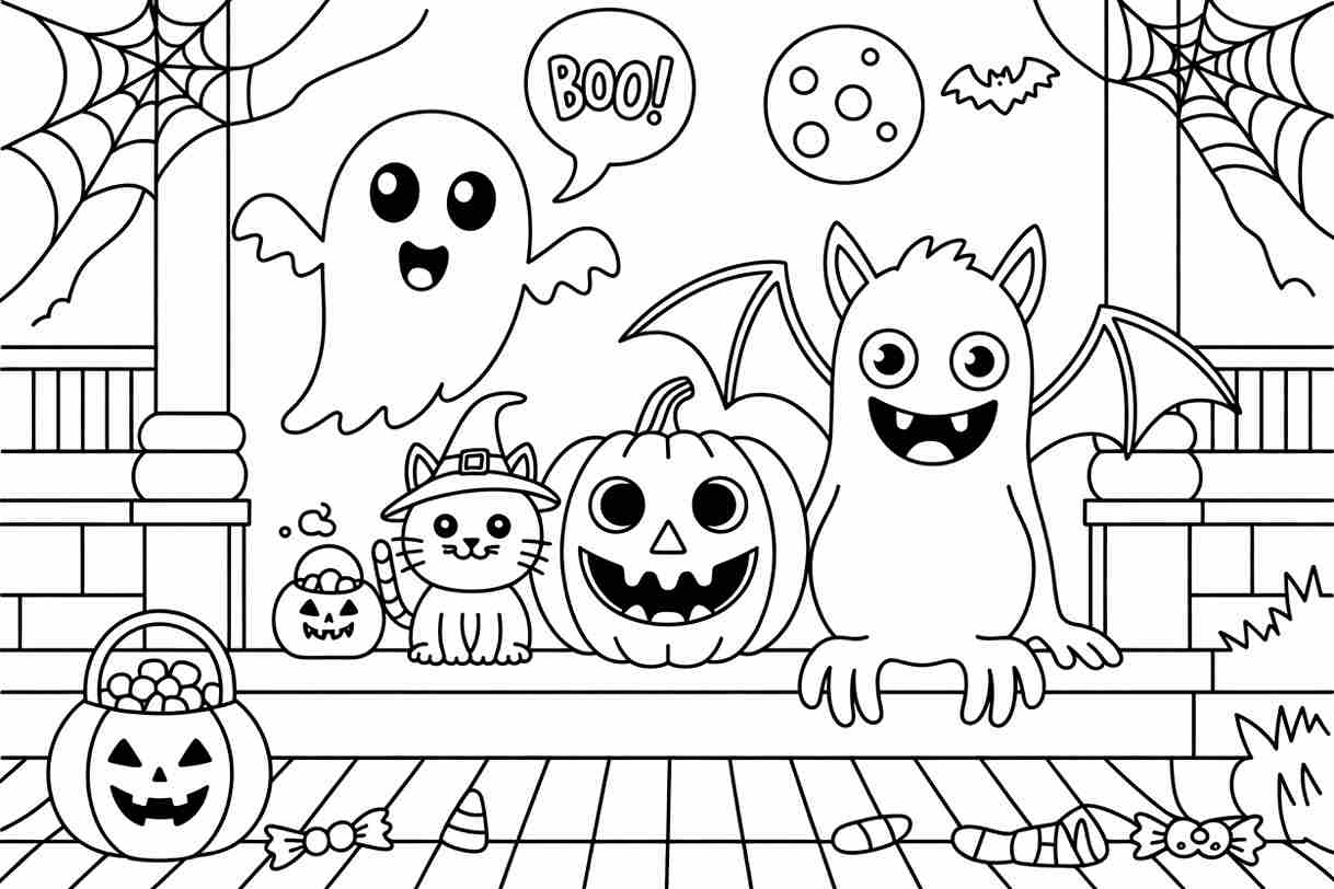 21+Fall and Halloween Coloring Pages – Free Printables: Free Printables