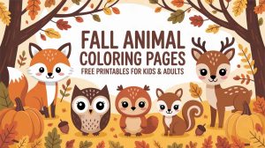 39+Fall Animal Coloring Pages | Free Printables for All Ages