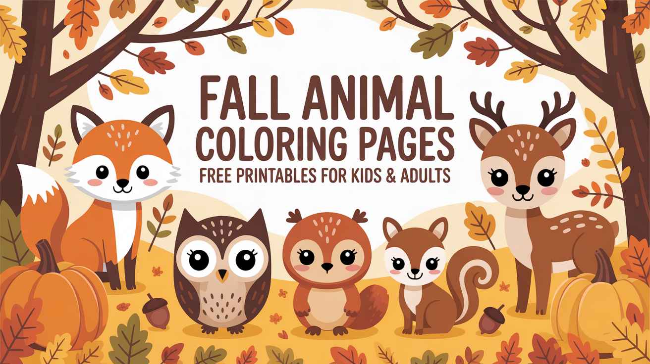 39+Fall Animal Coloring Pages | Free Printables for All Ages