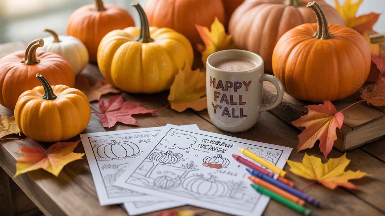 Happy Fall Coloring Pages | Free Printables for Kids & Adults