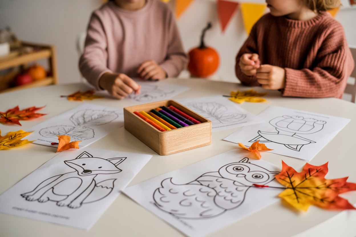 19+ Free Cute Fall Coloring Pages Printable PDFs for All Ages