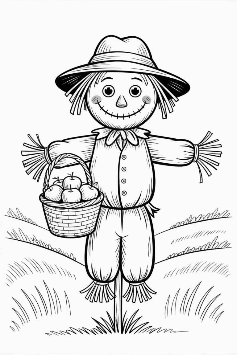 35+Scarecrow Coloring Pages – Free Printable Sheets for Kids