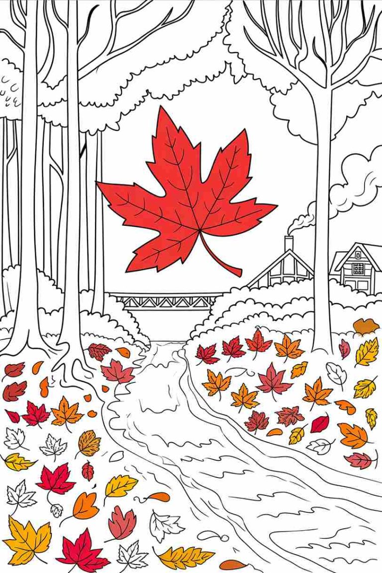 21+ Cozy Fall Coloring Pages for Adults to Spark Creativity