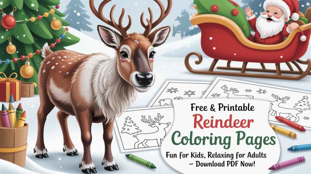21+ Reindeer Coloring Pages – Free Printables for All Ages