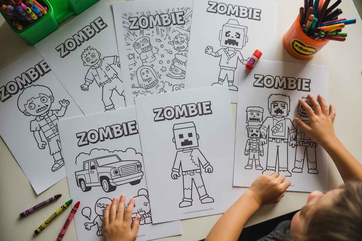 21+Free Zombie Coloring Pages – Fun & Spooky Printables