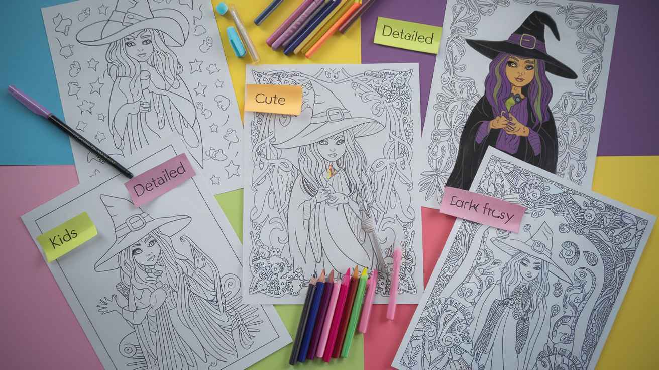 35+ Witch Coloring Pages – Free Download Printables for Kids & Adults