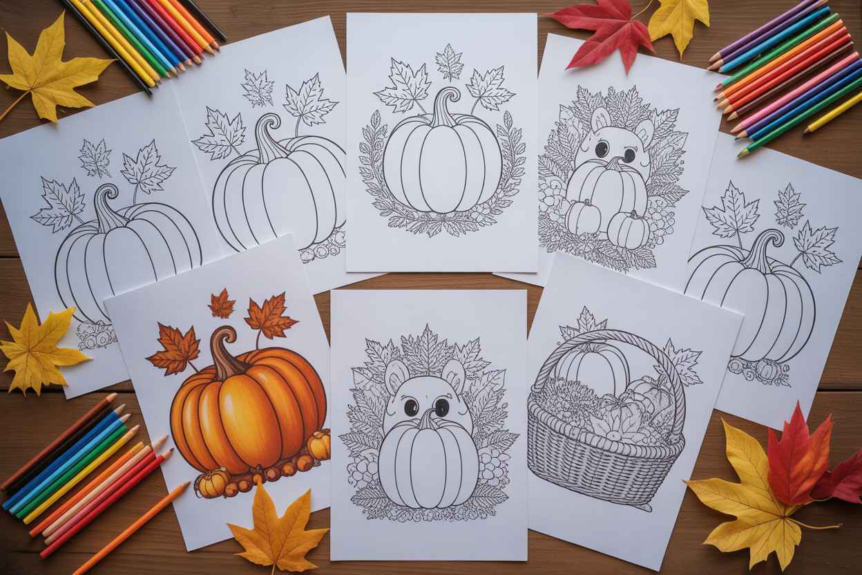 55+Autumn Coloring Pages for Kids | Free Printables PDFs