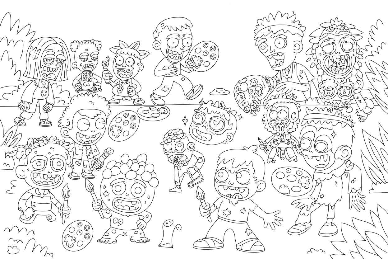 21+Free Zombie Coloring Pages – Fun & Spooky Printables