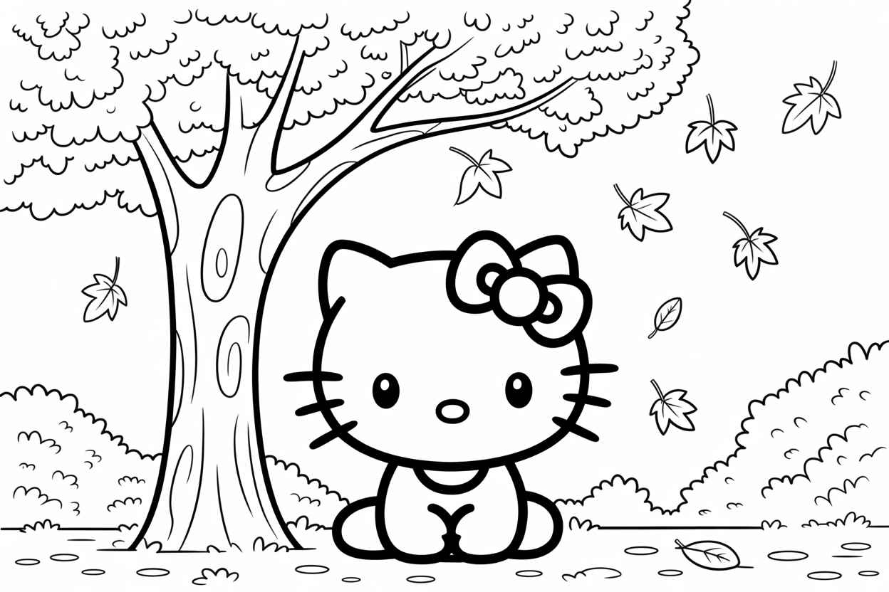 50+Hello Kitty Fall Coloring Pages – Free Printables for All