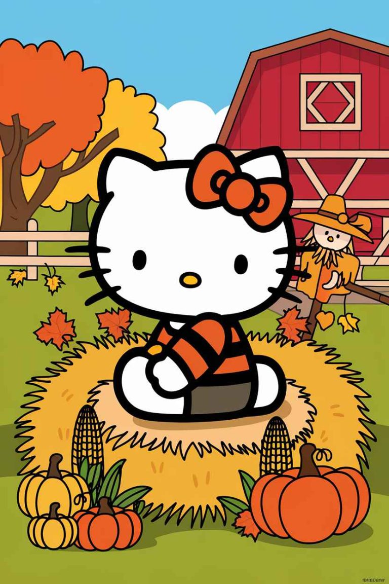 50+Hello Kitty Fall Coloring Pages – Free Printables for All