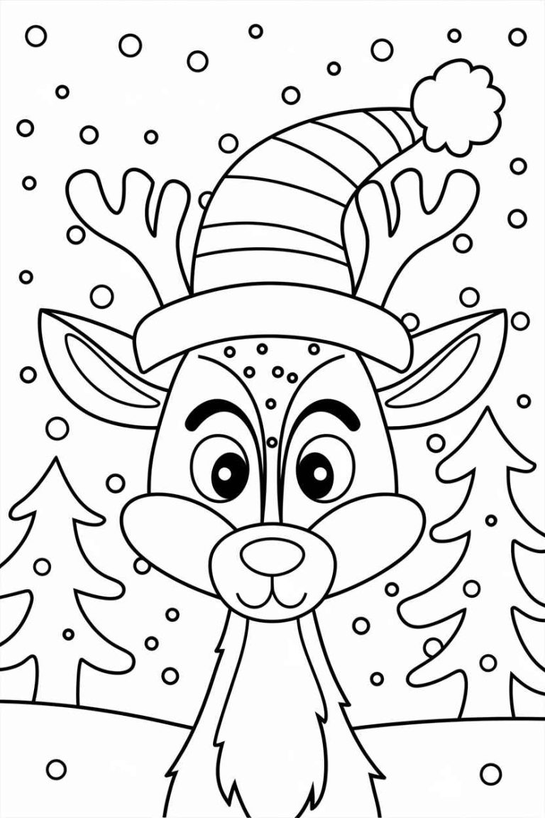 21+ Reindeer Coloring Pages – Free Printables for All Ages