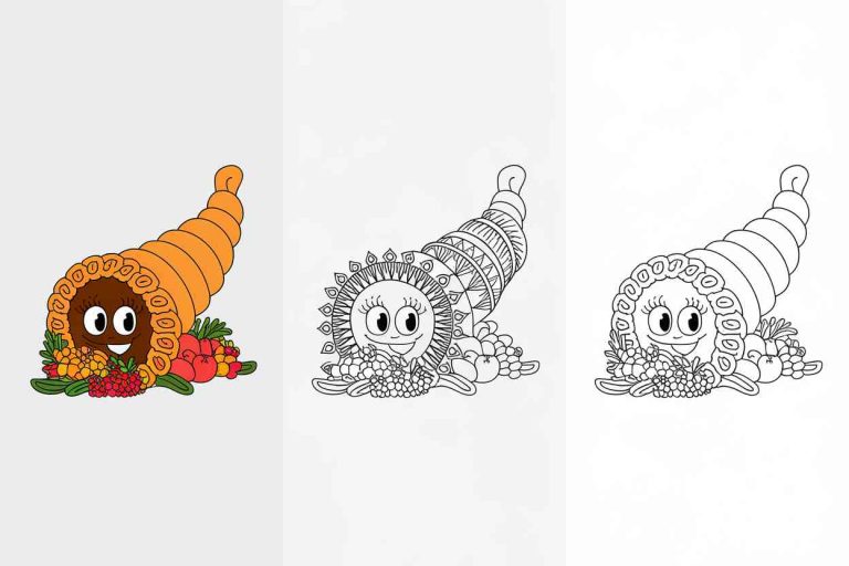 15+ Free Cornucopia Coloring Pages for Cozy Fall Fun