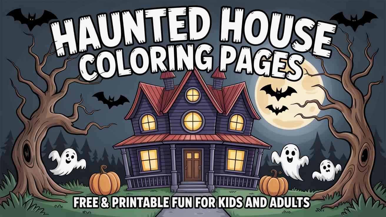 Haunted House Coloring Pages – Free Halloween Printables