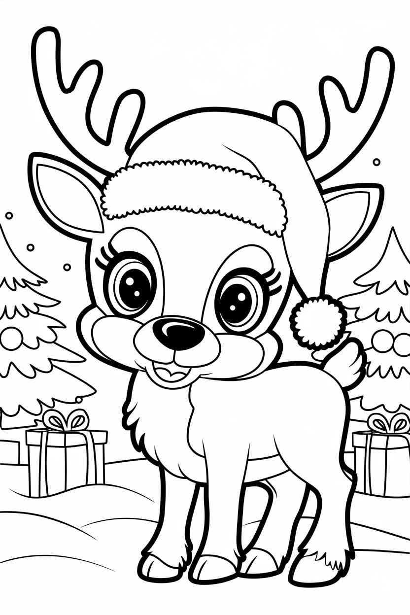 21+ Reindeer Coloring Pages – Free Printables for All Ages