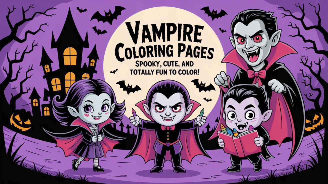 Vampire Coloring Pages – Free Printable Fun for All Ages