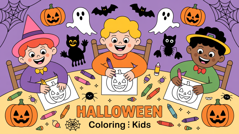 Halloween Coloring Pages for Kids | Free & Printable Fun[2025]