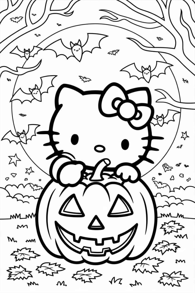 50+Hello Kitty Fall Coloring Pages – Free Printables for All