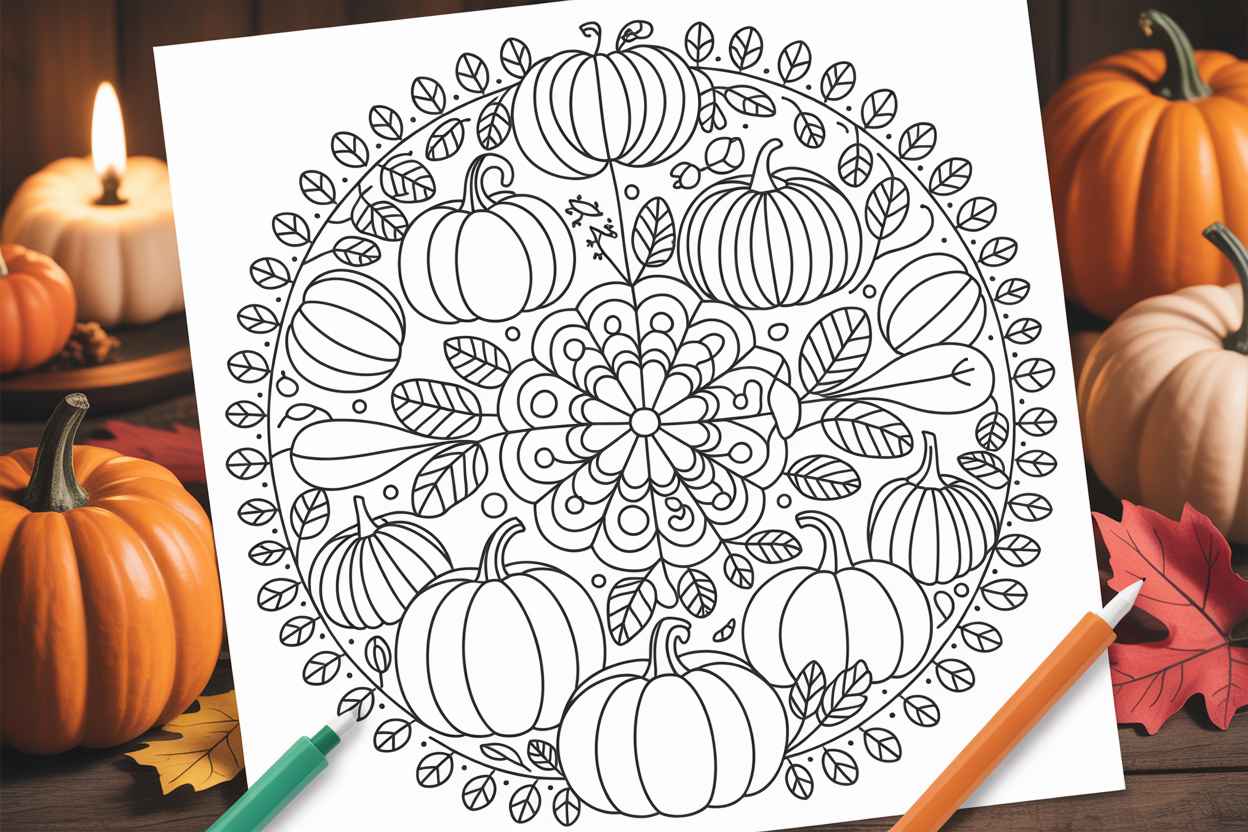 19+ Free Cute Fall Coloring Pages Printable PDFs for All Ages