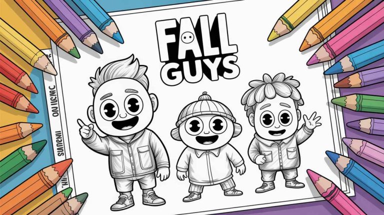 Fall Guys Coloring Pages – Free Printable Sheets for Kid