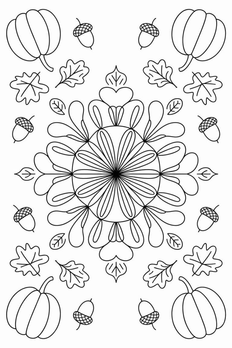 25+ Best Fall Mandala Coloring Pages (Free Printable)