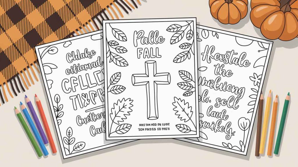 19+Christian Fall Coloring Pages | Free Printable for Kids