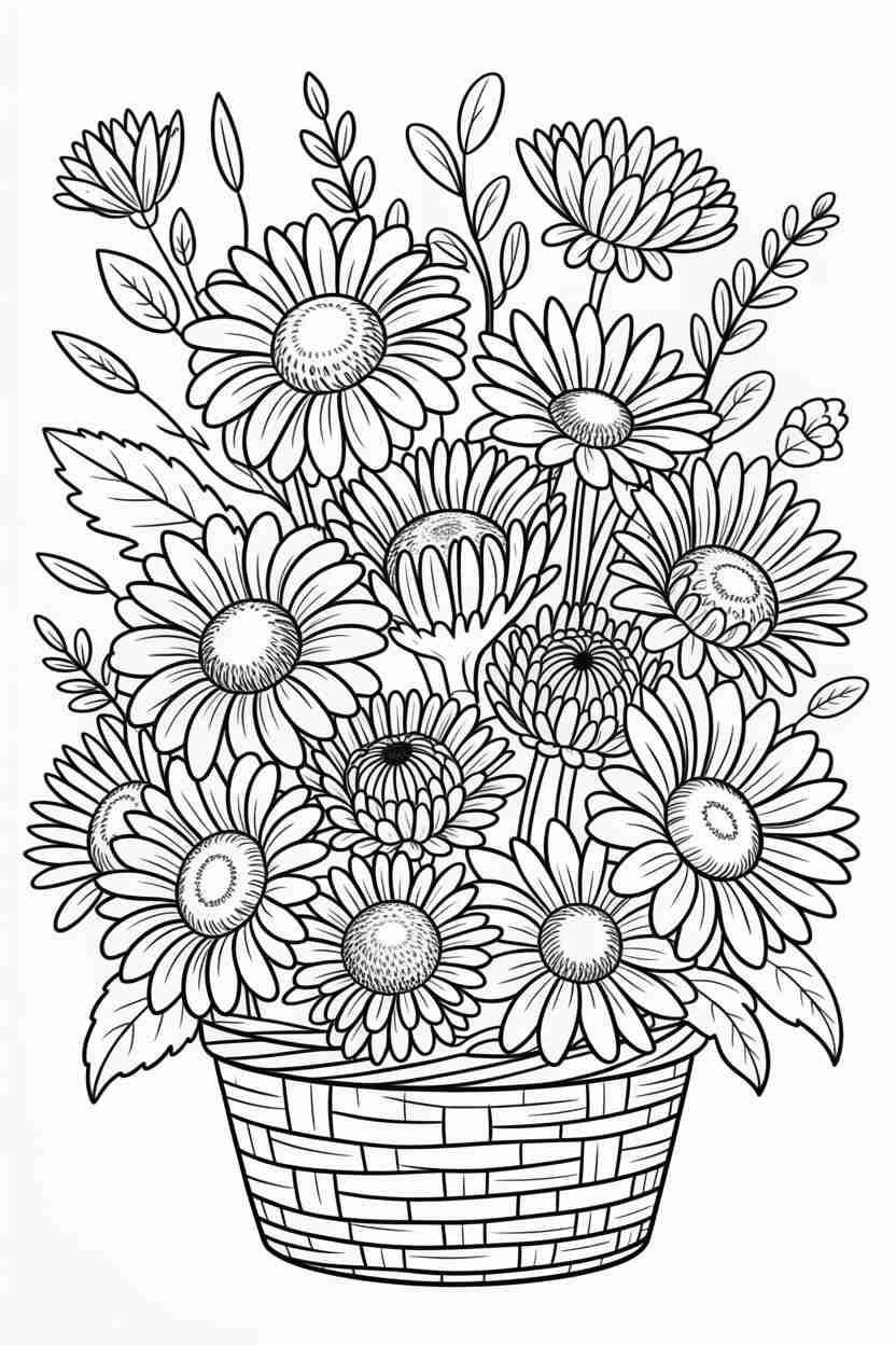 50+ Fall Flowers Coloring Pages 🌸🍂 – Free Download Printables for Kids ...