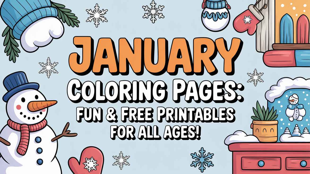 55+ January Coloring Pages: Free Printables for All Ages ️