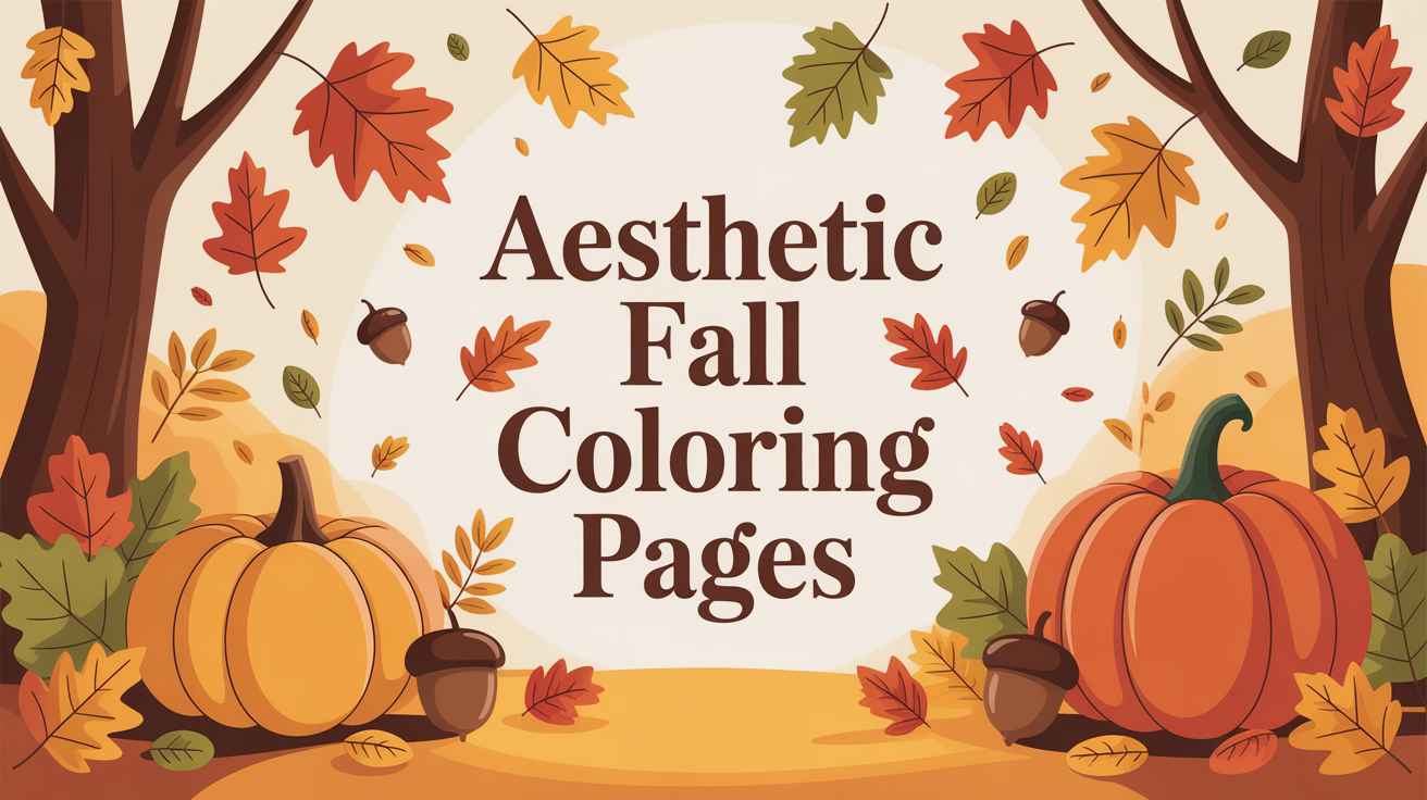 25+ Aesthetic Fall Coloring Pages to Spark Creativity This Autumn