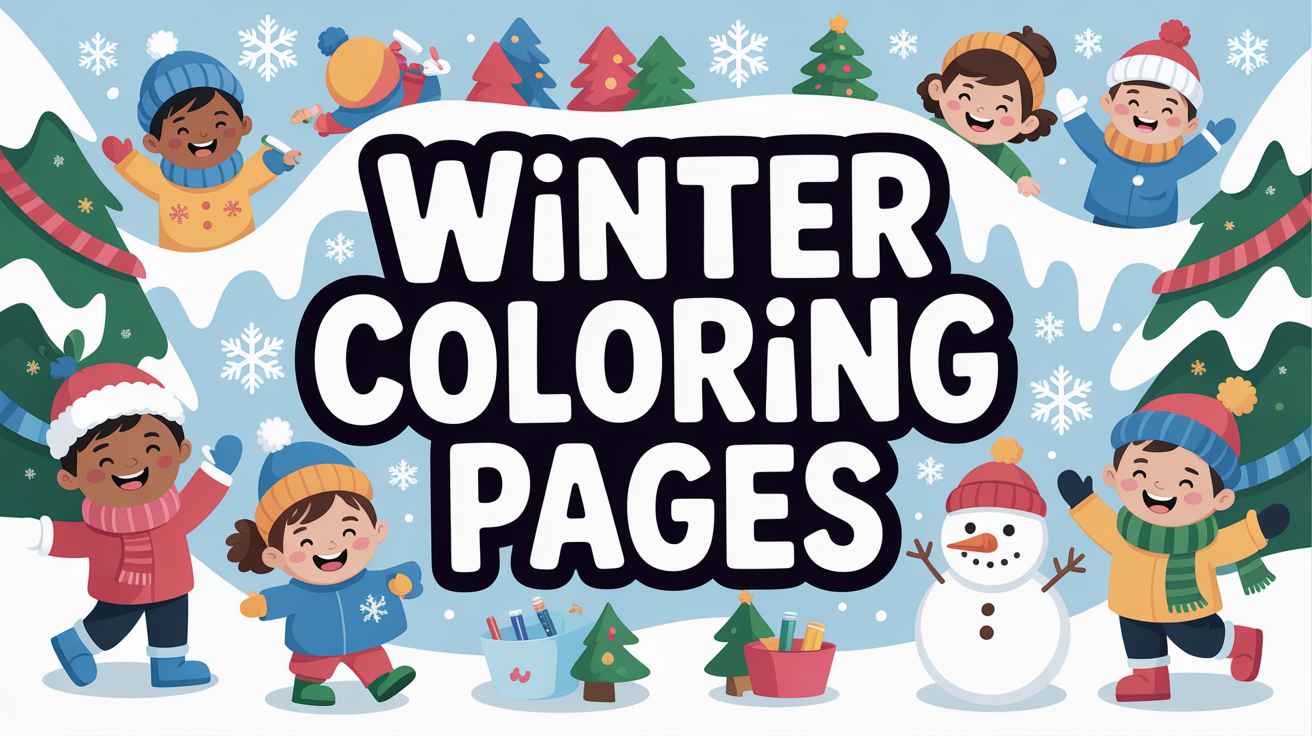 25 Free Coloring Pages Winter Easy Printable PDF For Kids & Adults