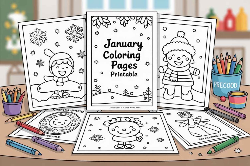 55+ January Coloring Pages: Free Printables for All Ages ️