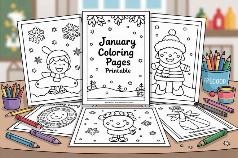 55+ January Coloring Pages: Free Printables for All Ages ️