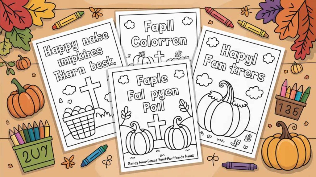 19+Christian Fall Coloring Pages | Free Printable for Kids