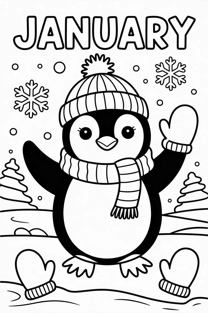 55+ January Coloring Pages: Free Printables for All Ages ️