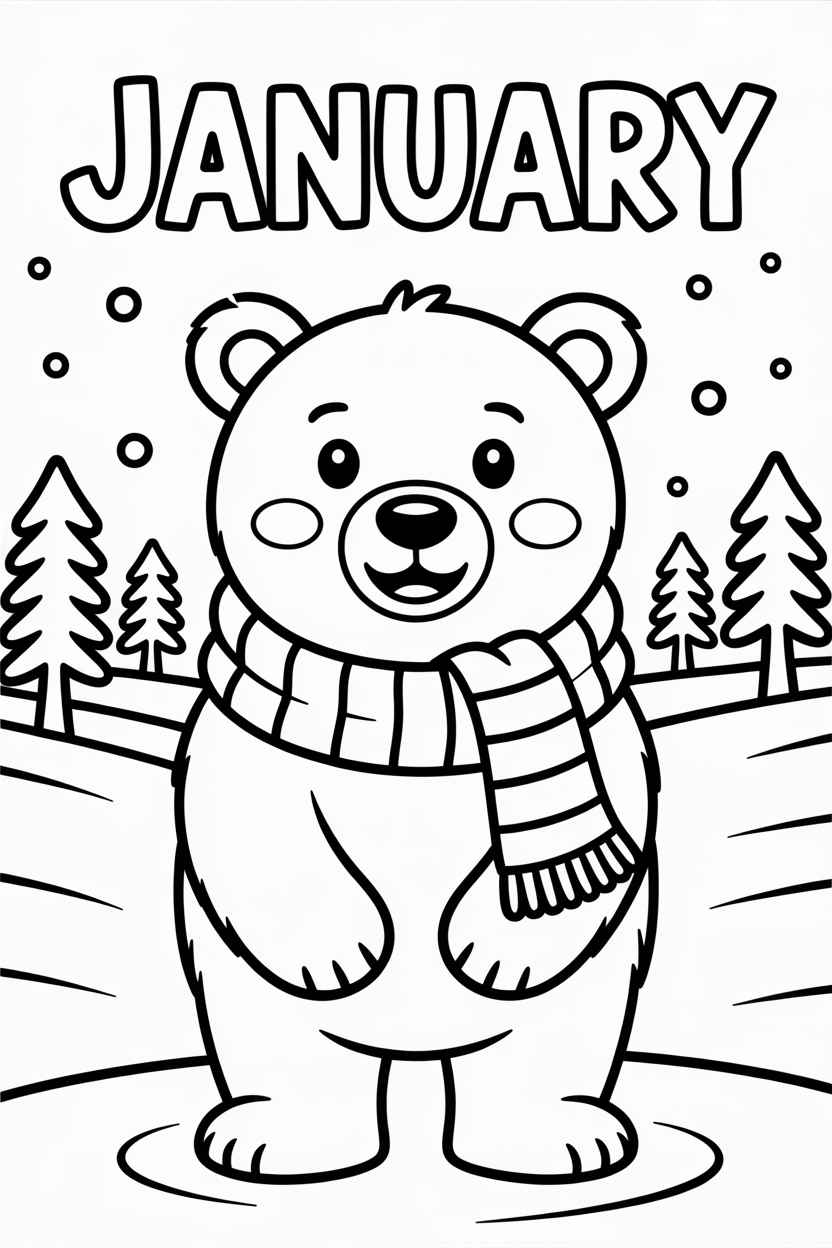55+ January Coloring Pages: Free Printables for All Ages ️