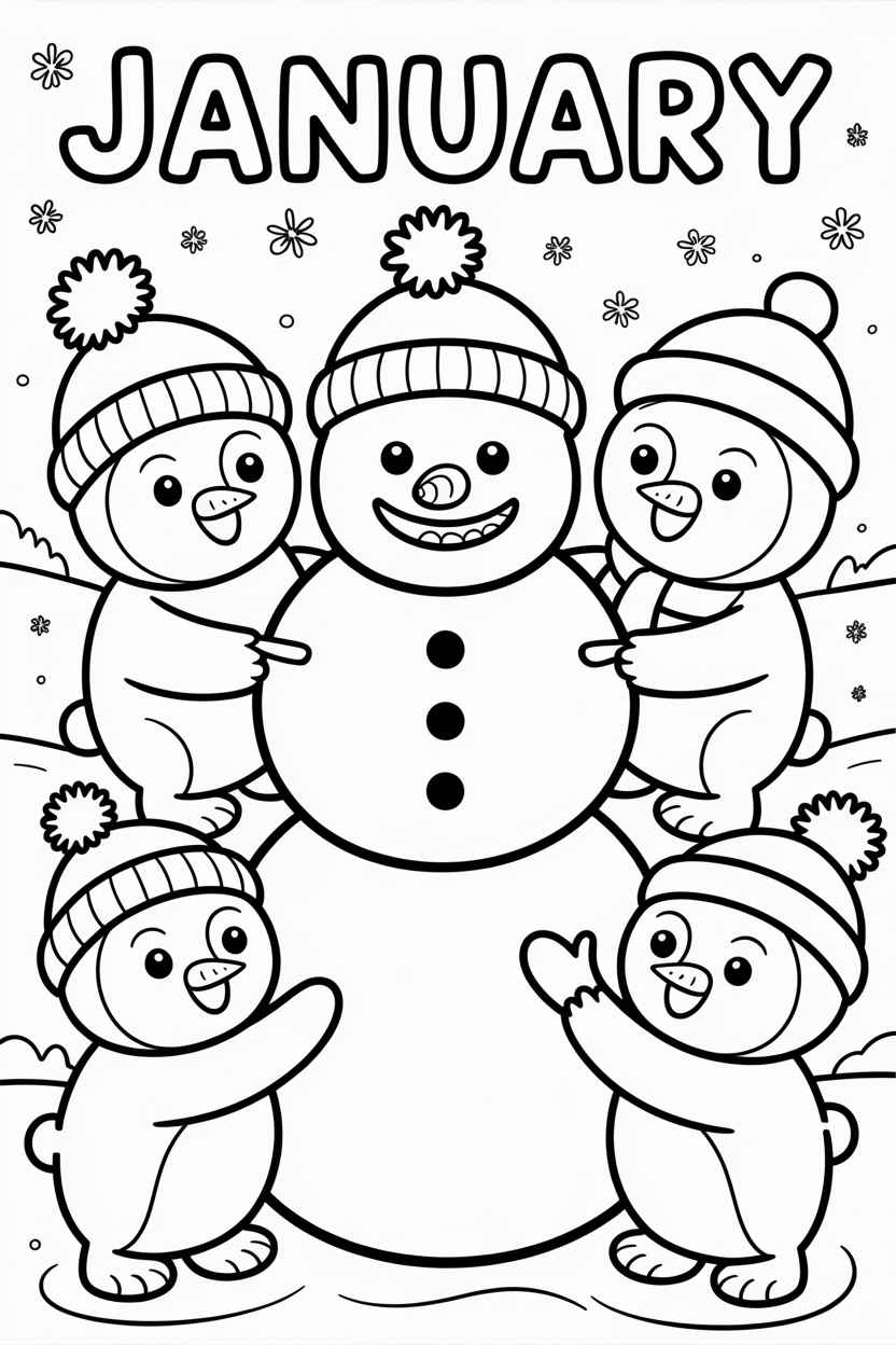 55+ January Coloring Pages: Free Printables for All Ages ️