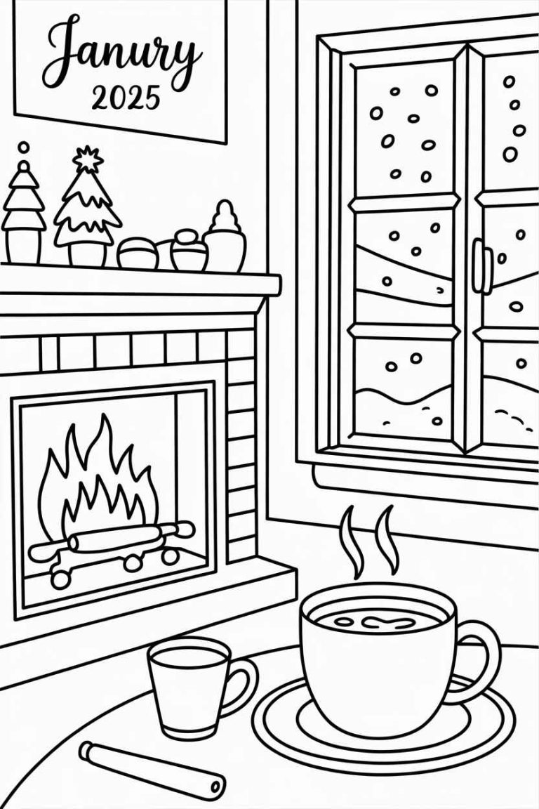 55+ January Coloring Pages: Free Printables for All Ages ️