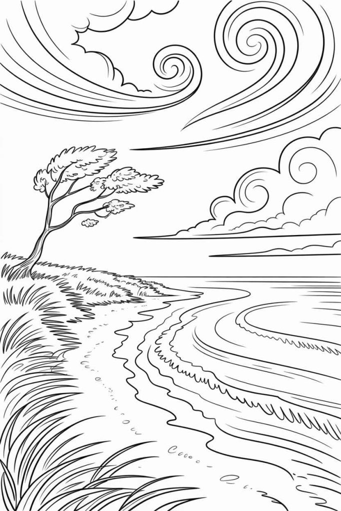21+Coloring Wind – Free, Easy, and Fun Online Pages for Kids