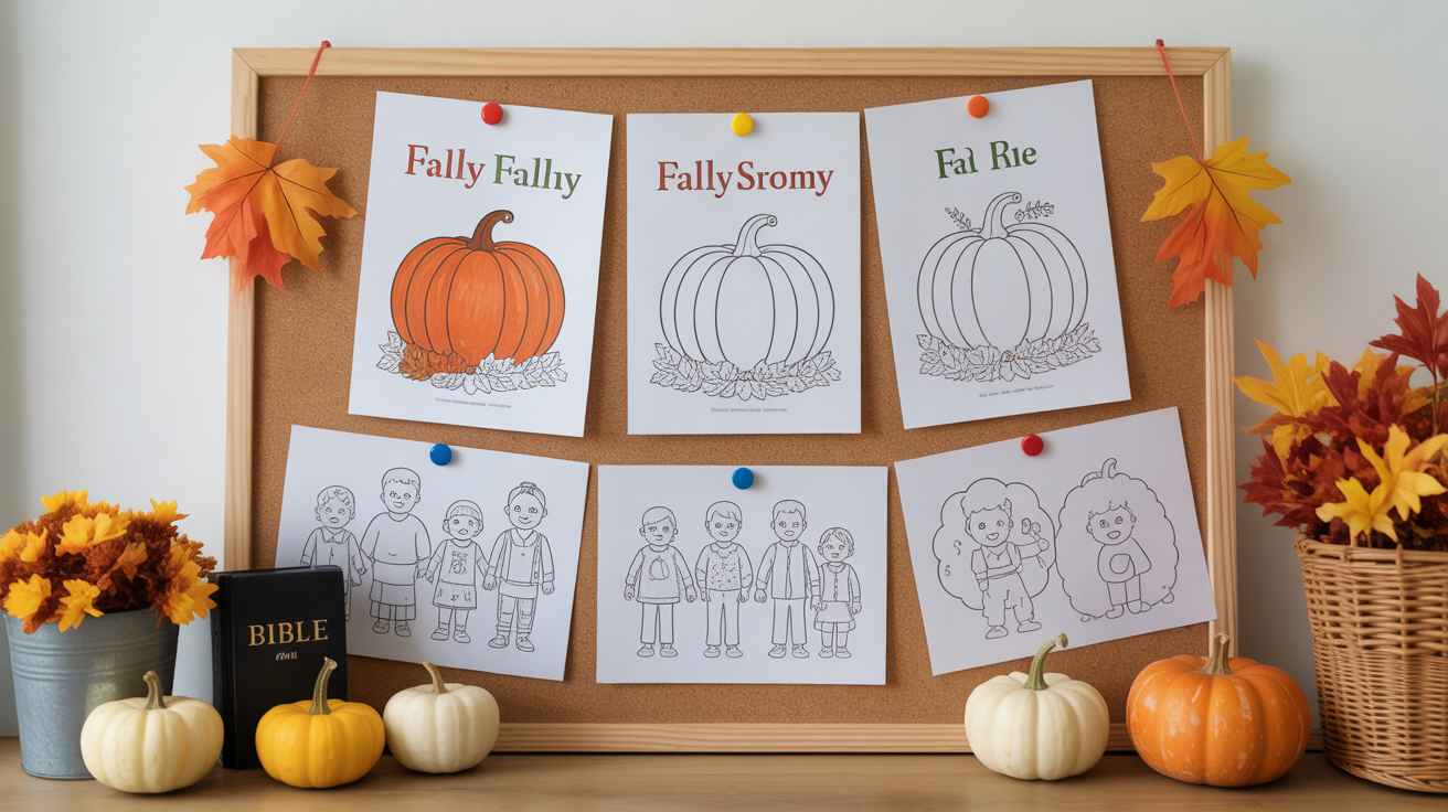 19+Christian Fall Coloring Pages | Free Printable for Kids