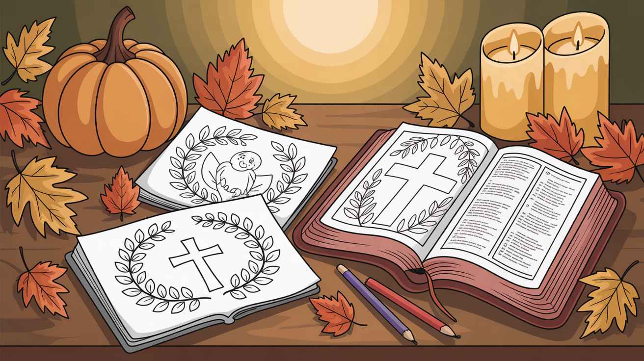 19+Christian Fall Coloring Pages | Free Printable for Kids
