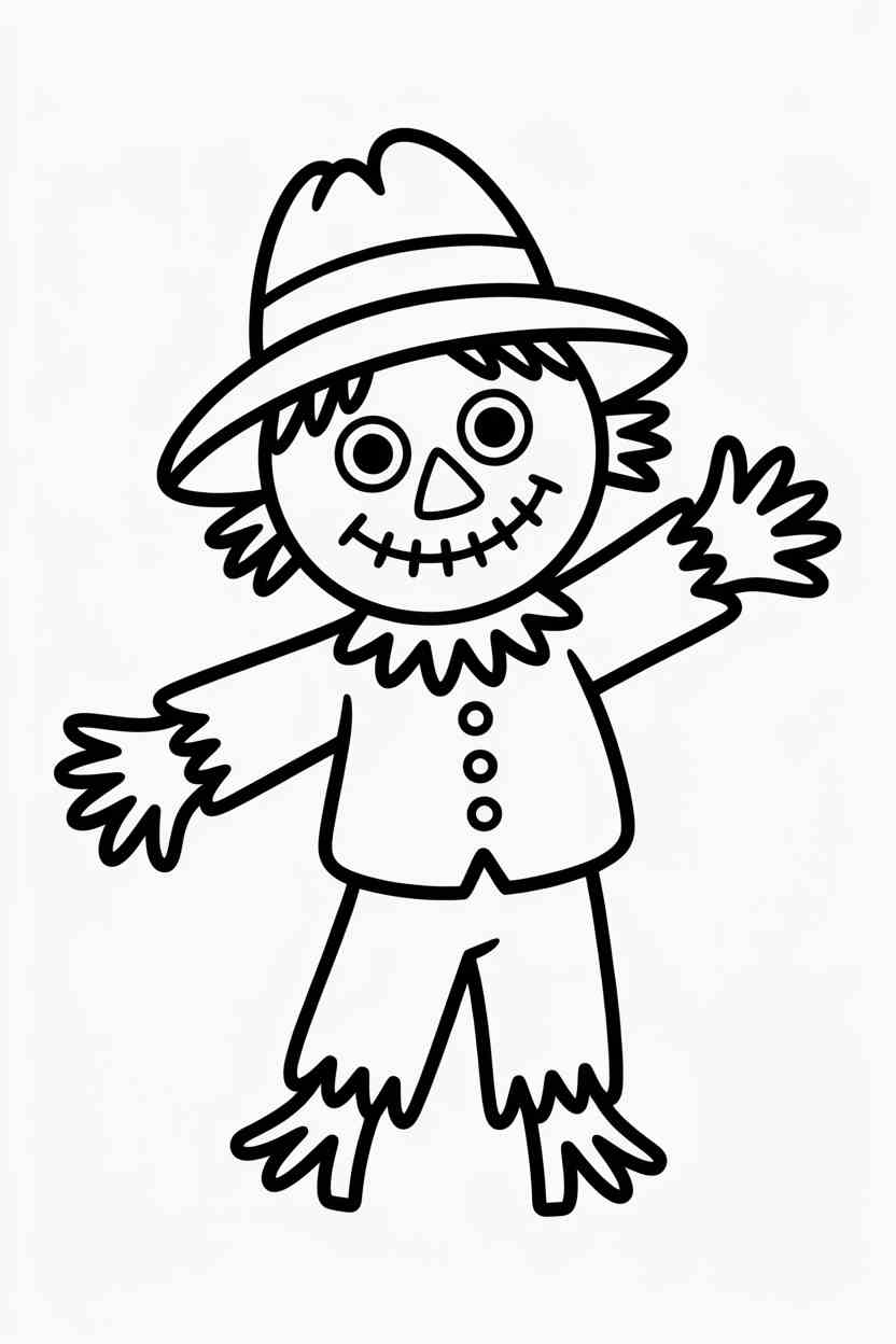 35+Scarecrow Coloring Pages – Free Printable Sheets for Kids