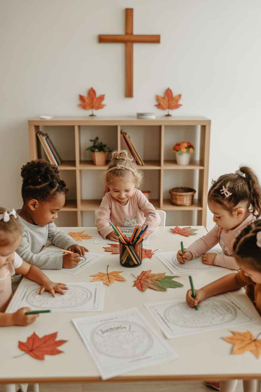 19+Christian Fall Coloring Pages | Free Printable for Kids