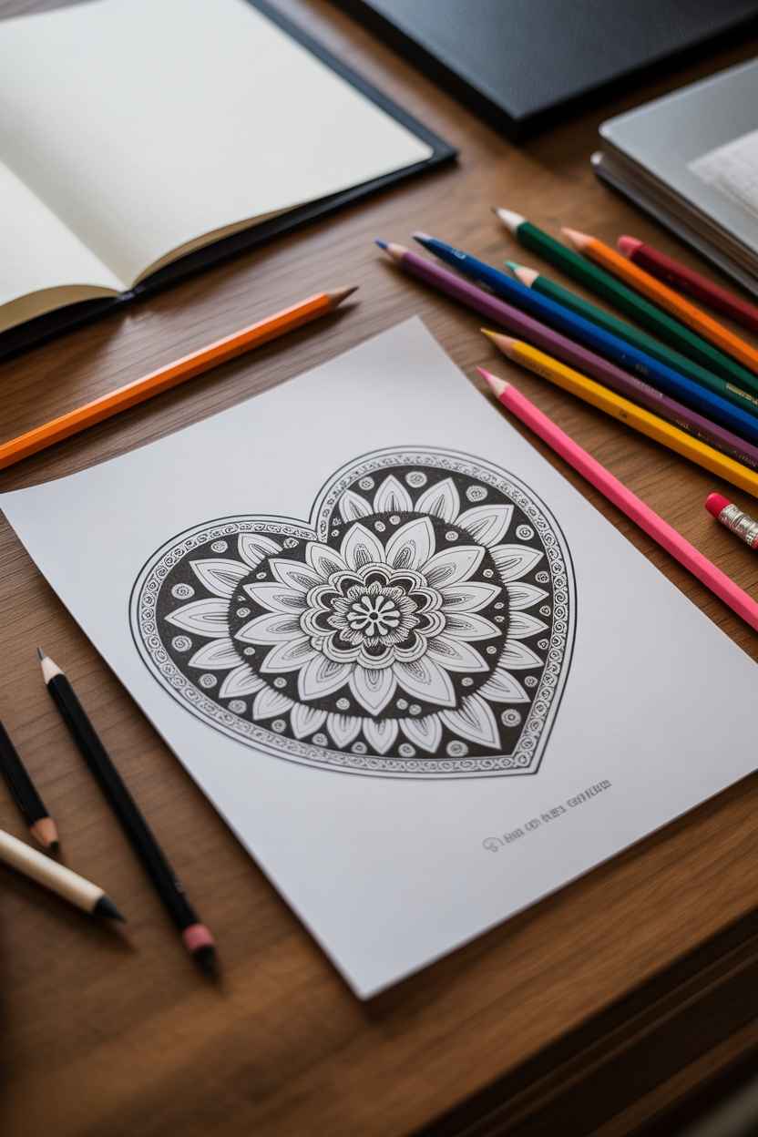 Heart Pictures to Color – Free Printable Pages for Everyone