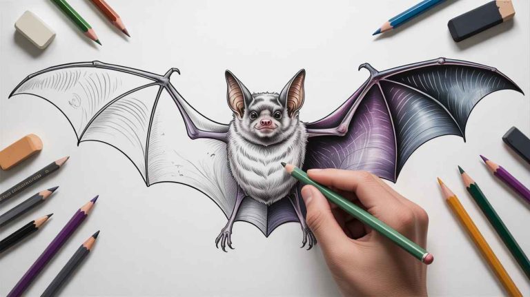 How to Draw a Bat in 5 Easy Steps for Kids | Fun Tutorial