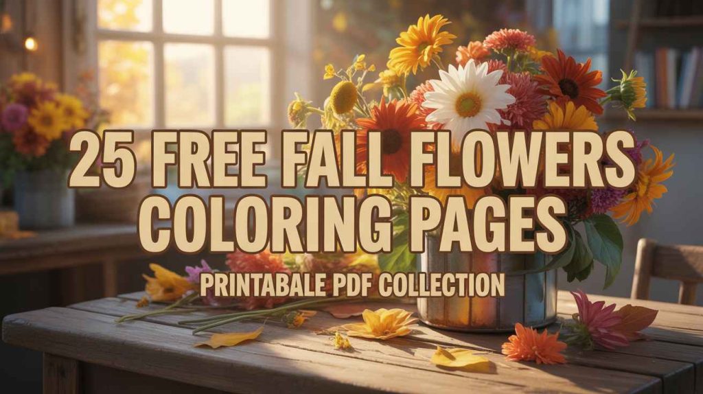 50+ Fall Flowers Coloring Pages 🌸🍂 – Free Download Printables for Kids ...