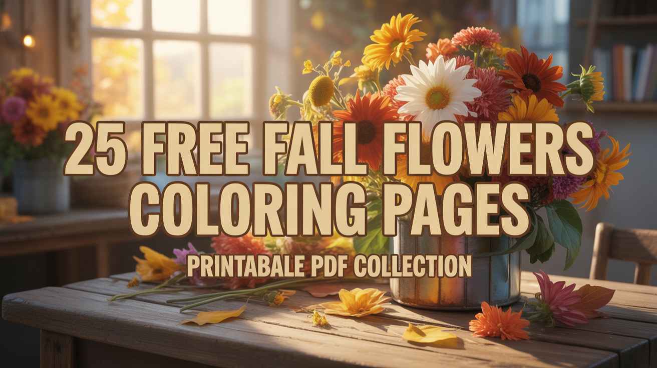 50+ Fall Flowers Coloring Pages 🌸🍂 – Free Download Printables for Kids ...