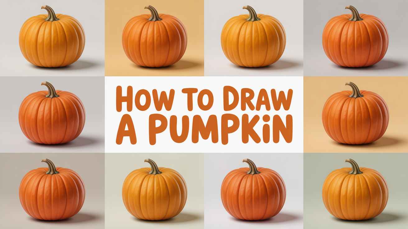How to Draw a Pumpkin in 8 Quick Steps for Kids-Simple Guide