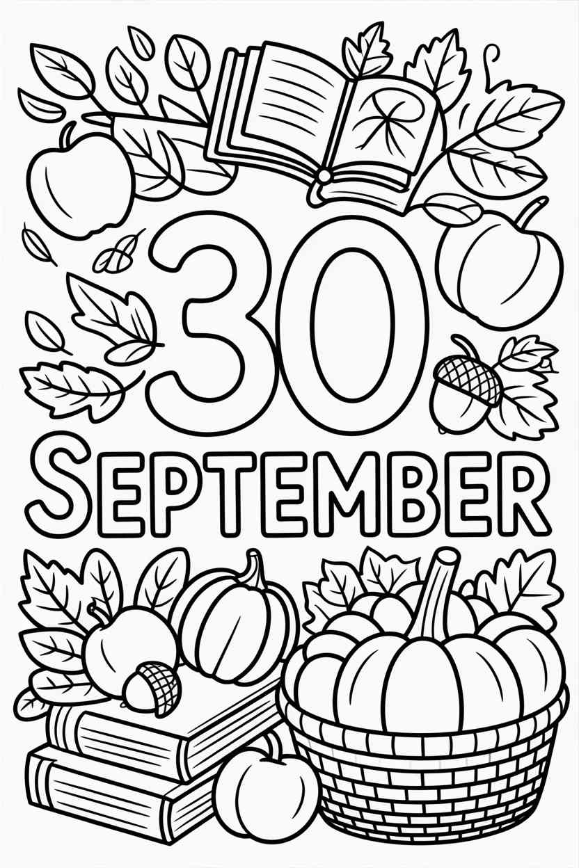 100+Cute September Coloring Pages – Free Printables for All Ages