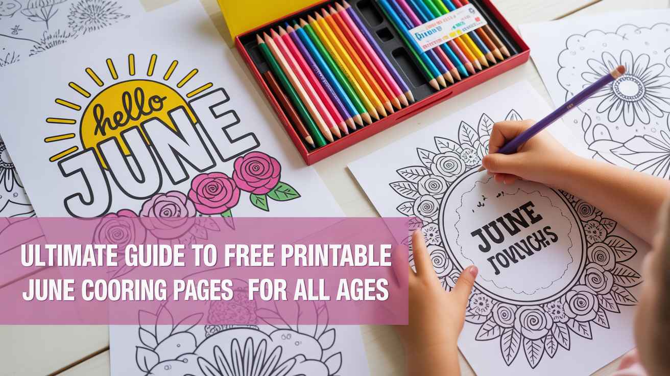 100+Free Printable June Coloring Pages for Kids & Adults 2025 🖍️